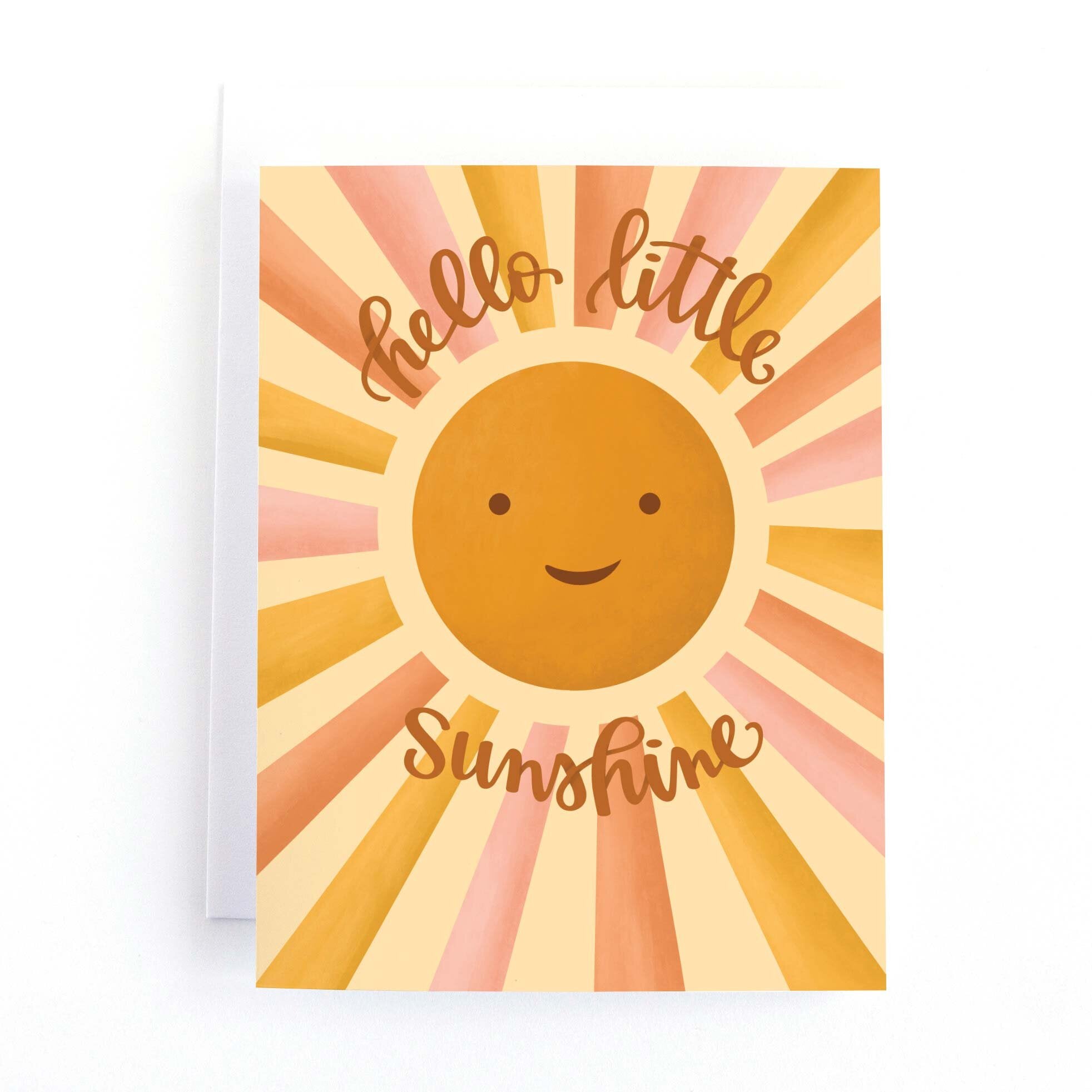 Hello Little Sunshine Baby Shower Card – Pedaller Designs
