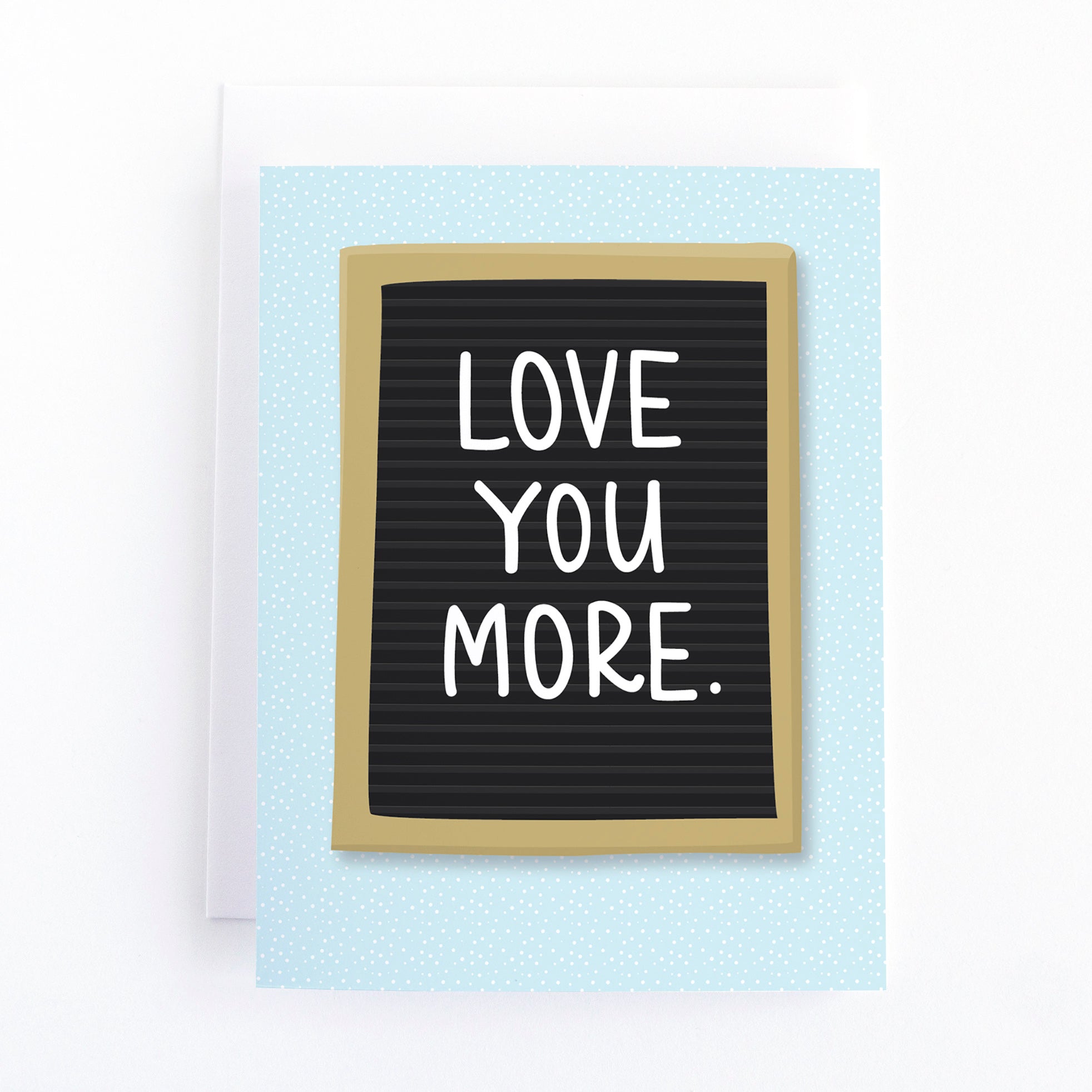 Love You More Valentines Card – Pedaller Designs