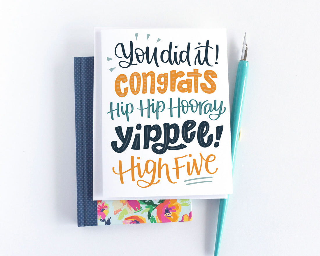You Did it Congrats! Graduation Card – Pedaller Designs