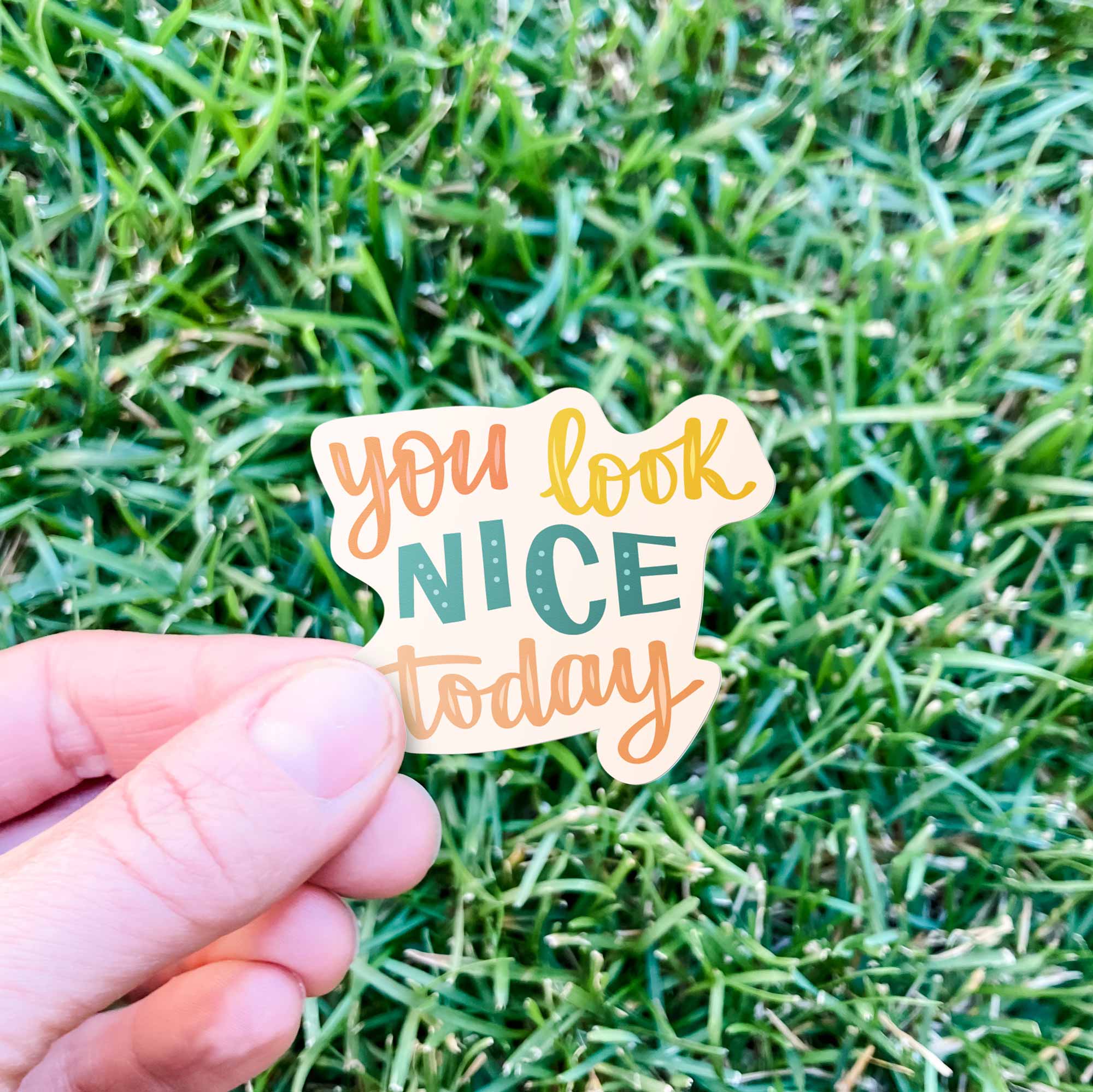 You Look Nice Today Motivational Sticker – Pedaller Designs